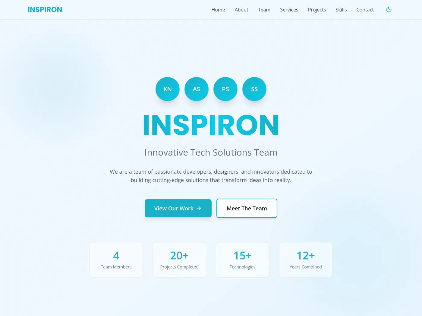 Inspiron Team Portfolio Website
