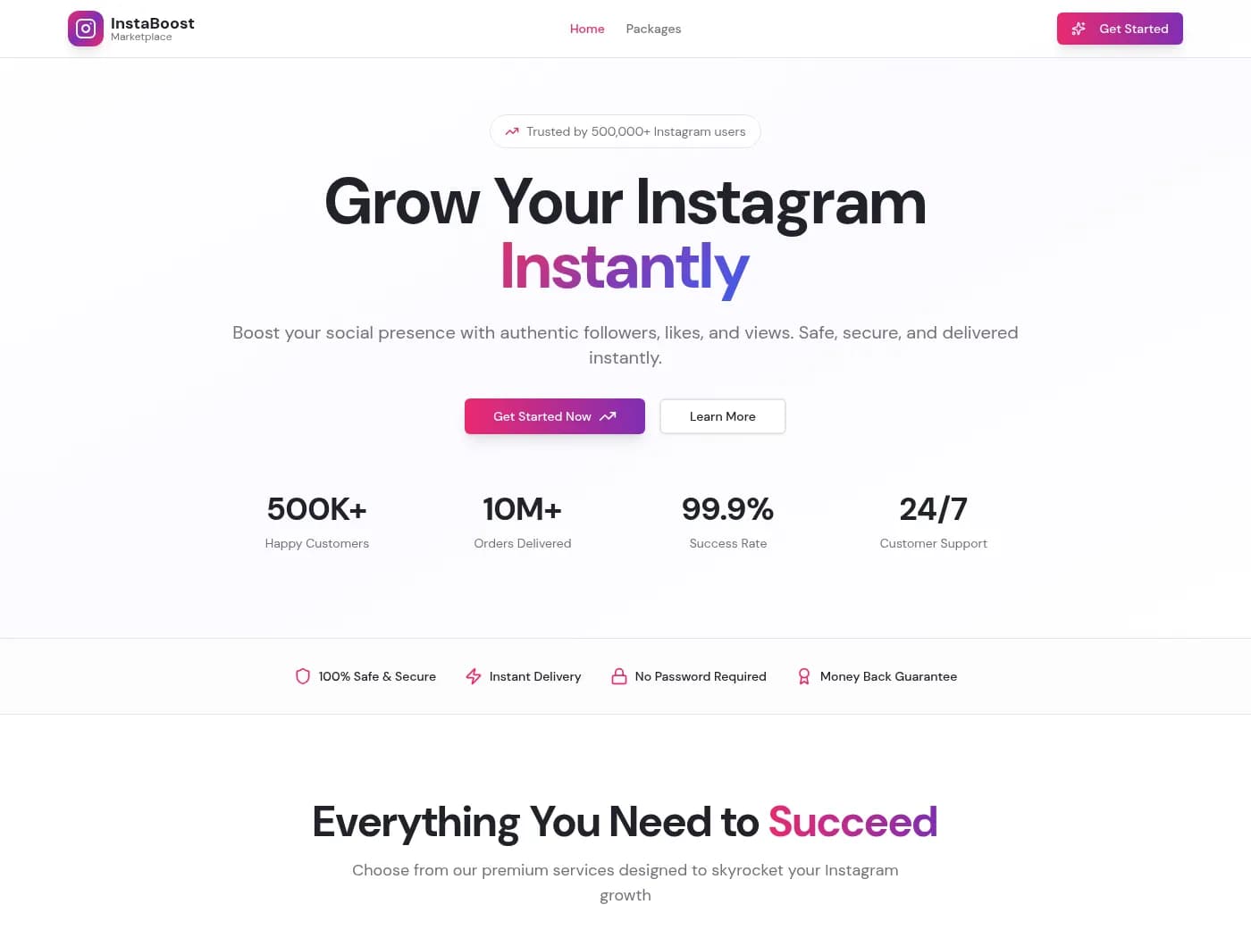 InstaBoost Marketplace