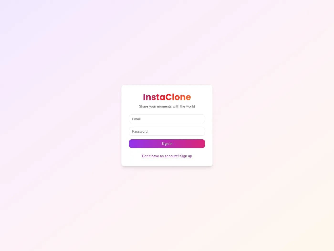 InstaClone Social Sharing Platform