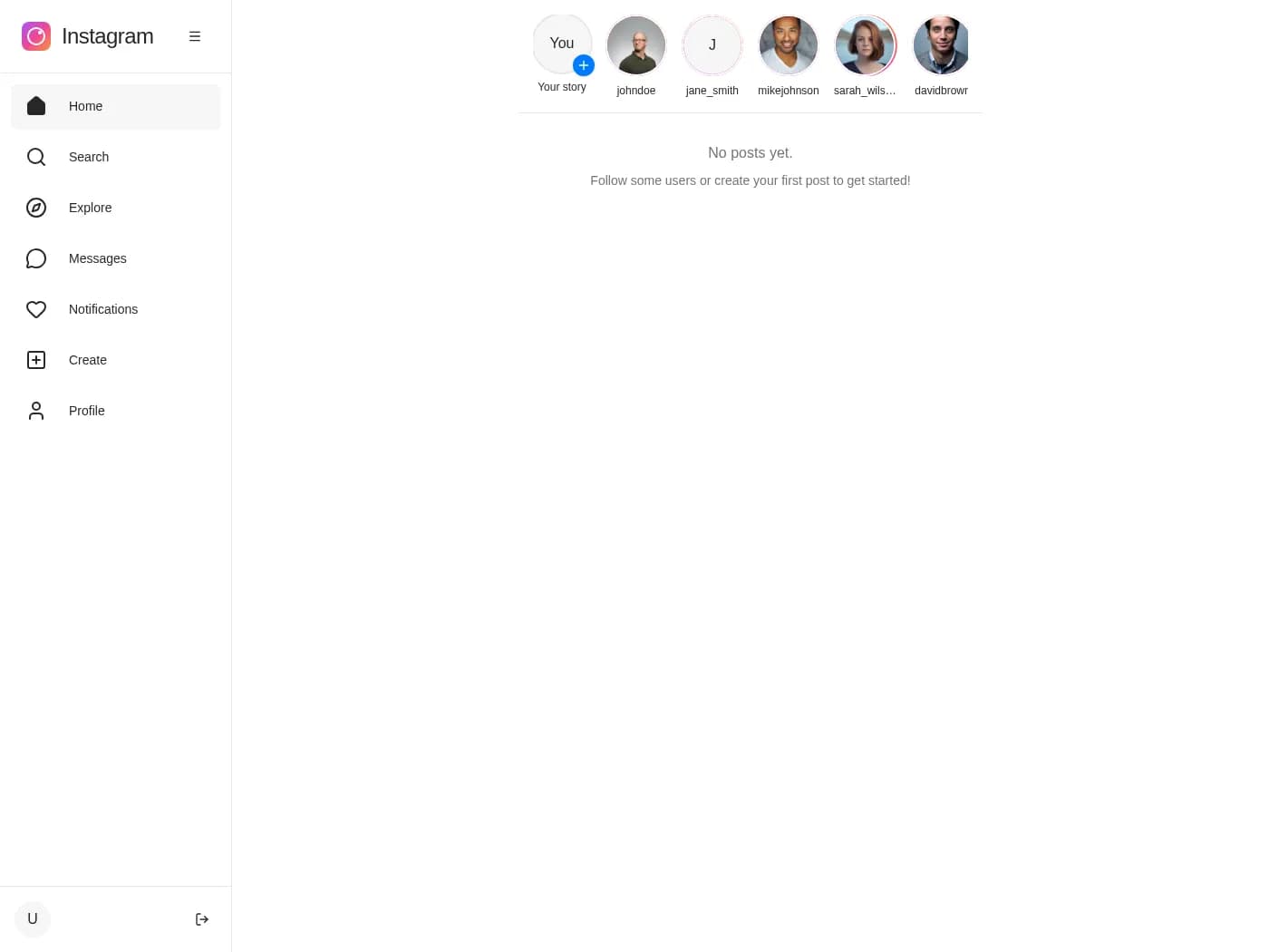 Instagram.com Clone Web App