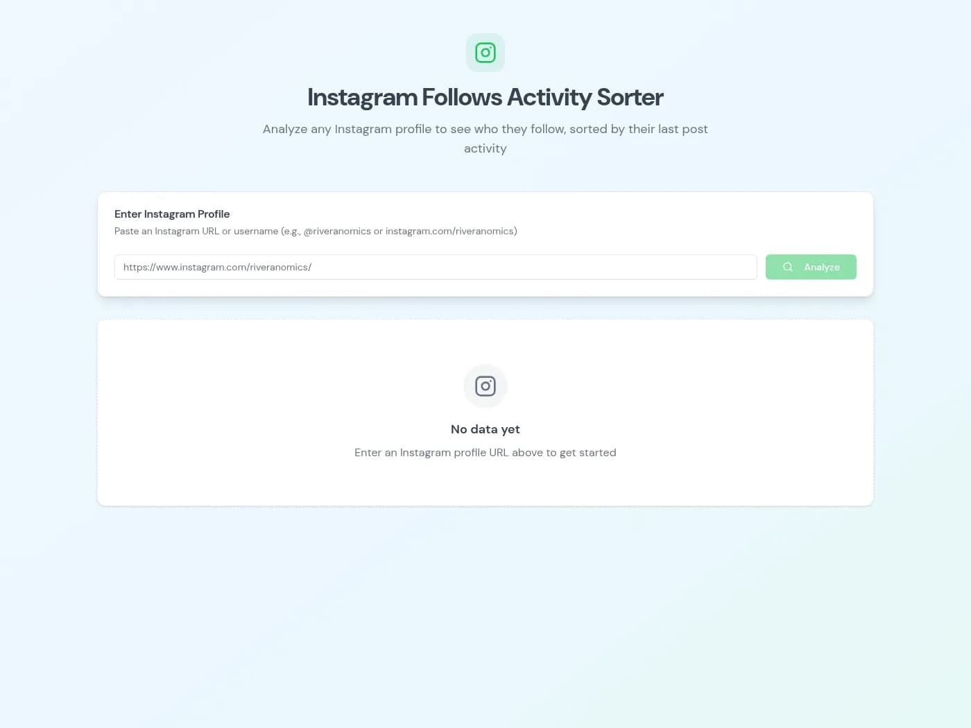 Instagram Follows Activity Sorter