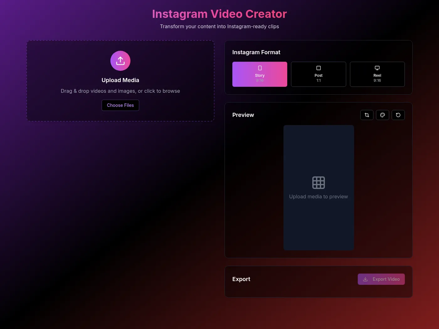 Instagram Video Creator