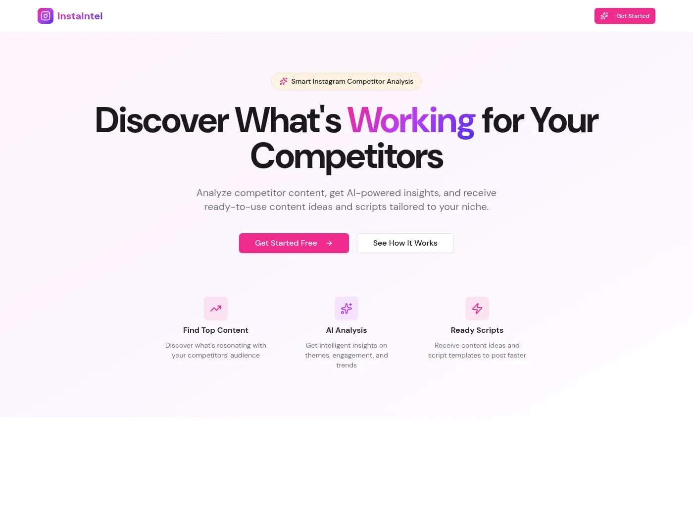InstaIntel: Smart Instagram Competitor Content Analyzer for Business Owners