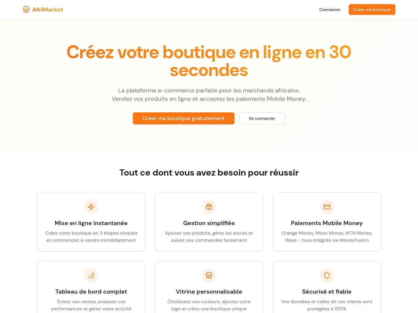 Kweeli-inspired Instant Online Store Builder for Africa
