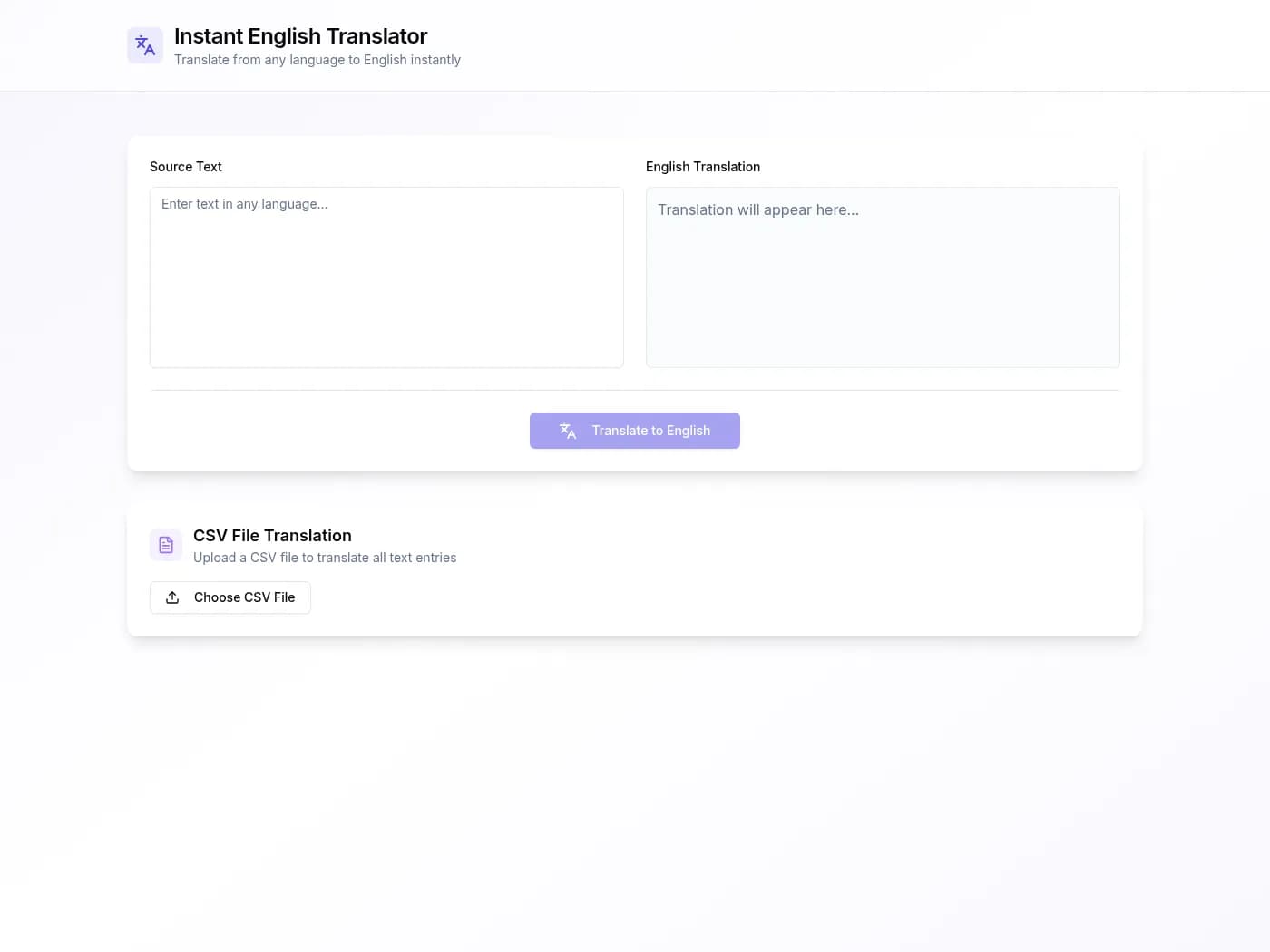 Instant English Translator