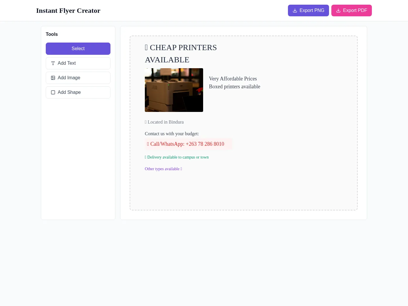 Instant Flyer Creator