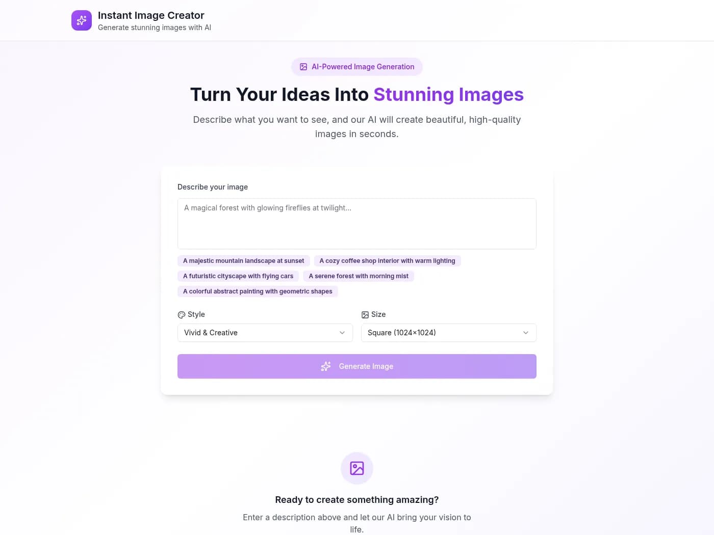 Instant Image Creator