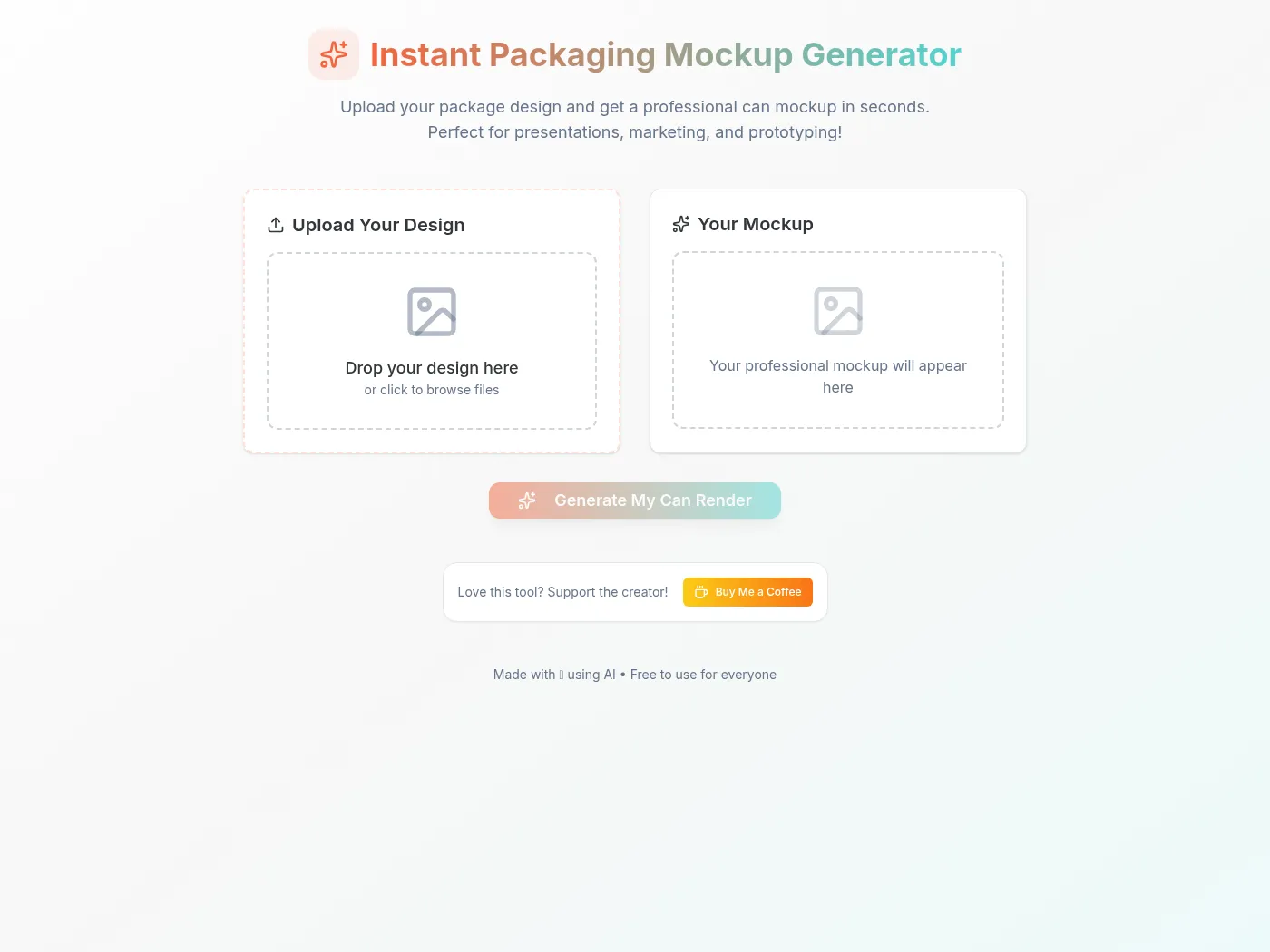 Instant Packaging Mockup Generator