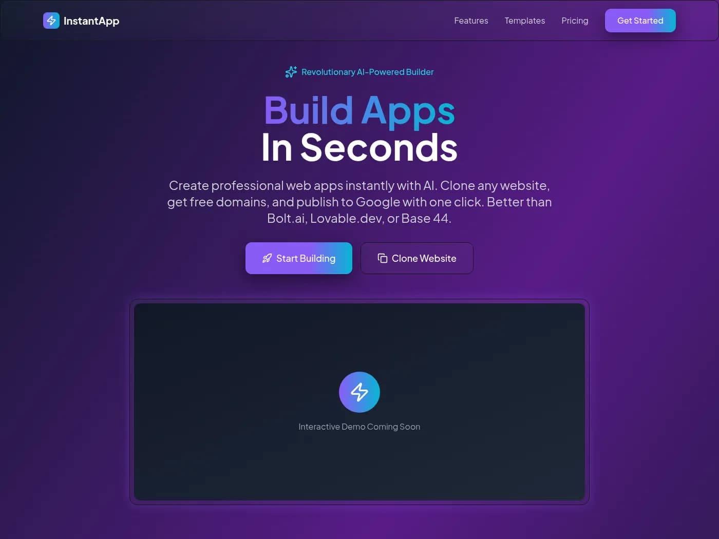 Instant Web App Creator with Free Publishing and Custom Domains