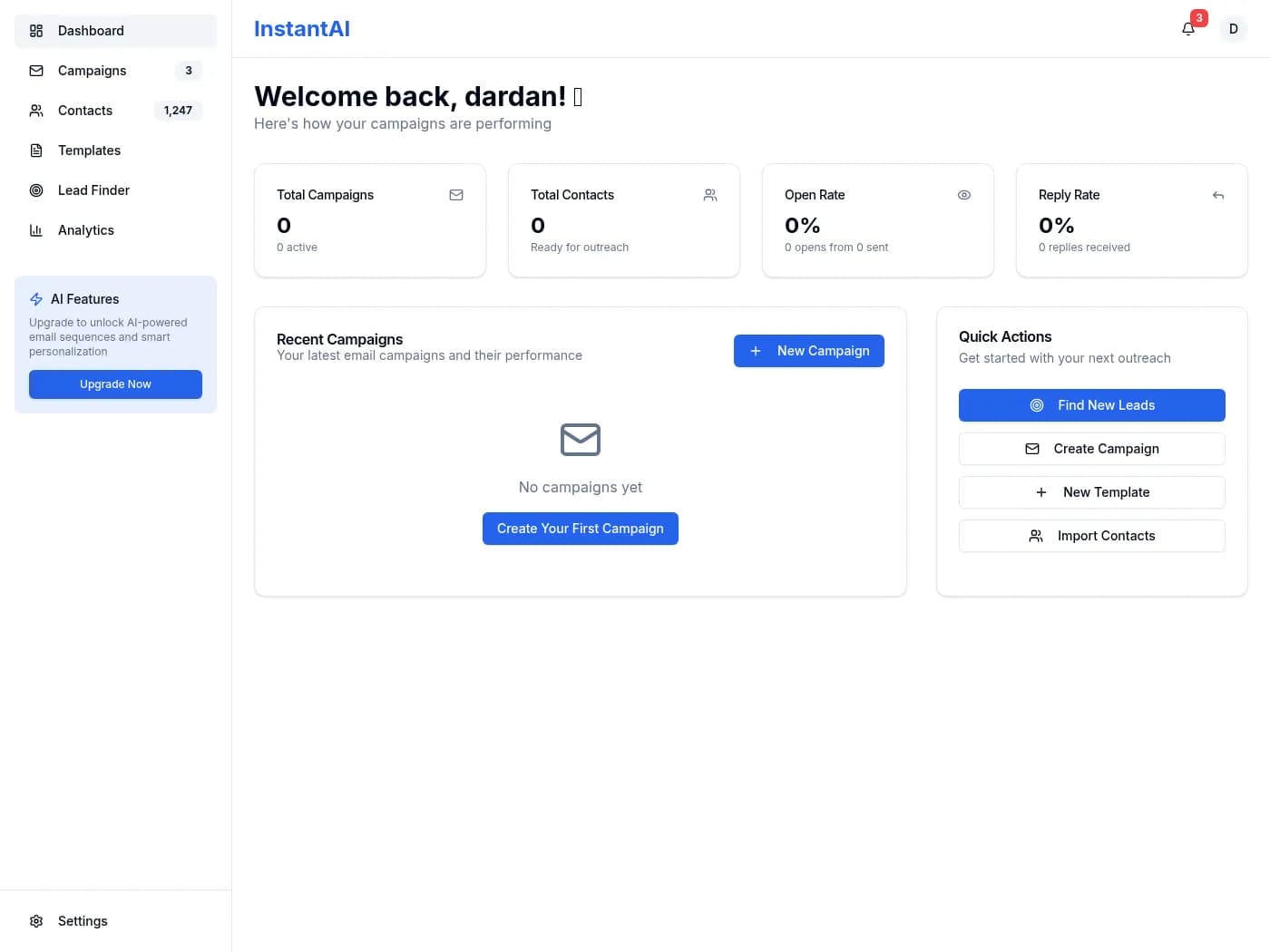 InstantAI Sales Outreach Platform