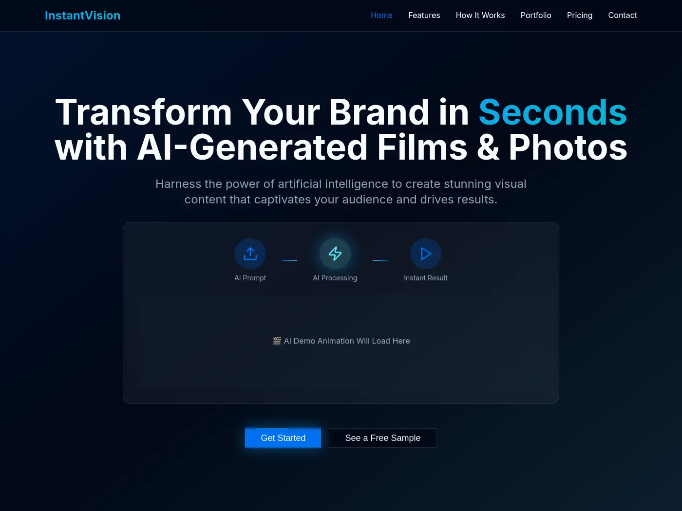 InstantVision Studios AI Marketing Agency Website