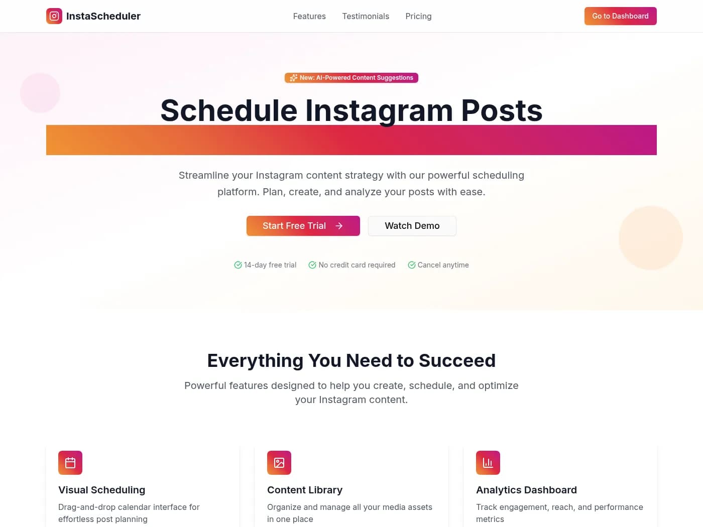 InstaScheduler SaaS Platform