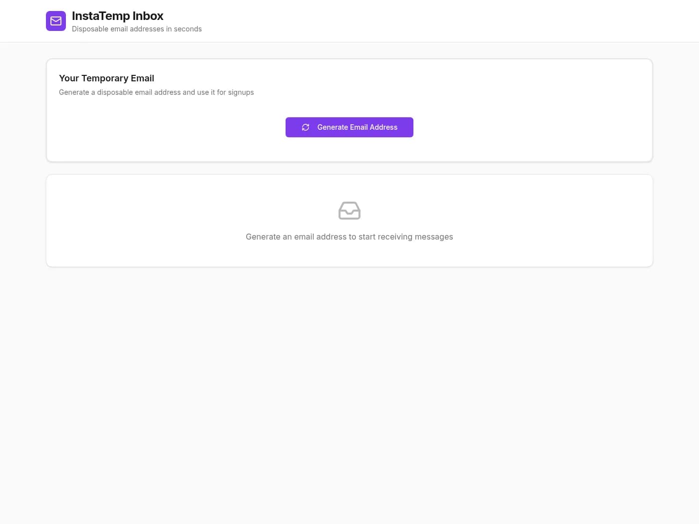 InstaTemp Inbox: Disposable Email Web App