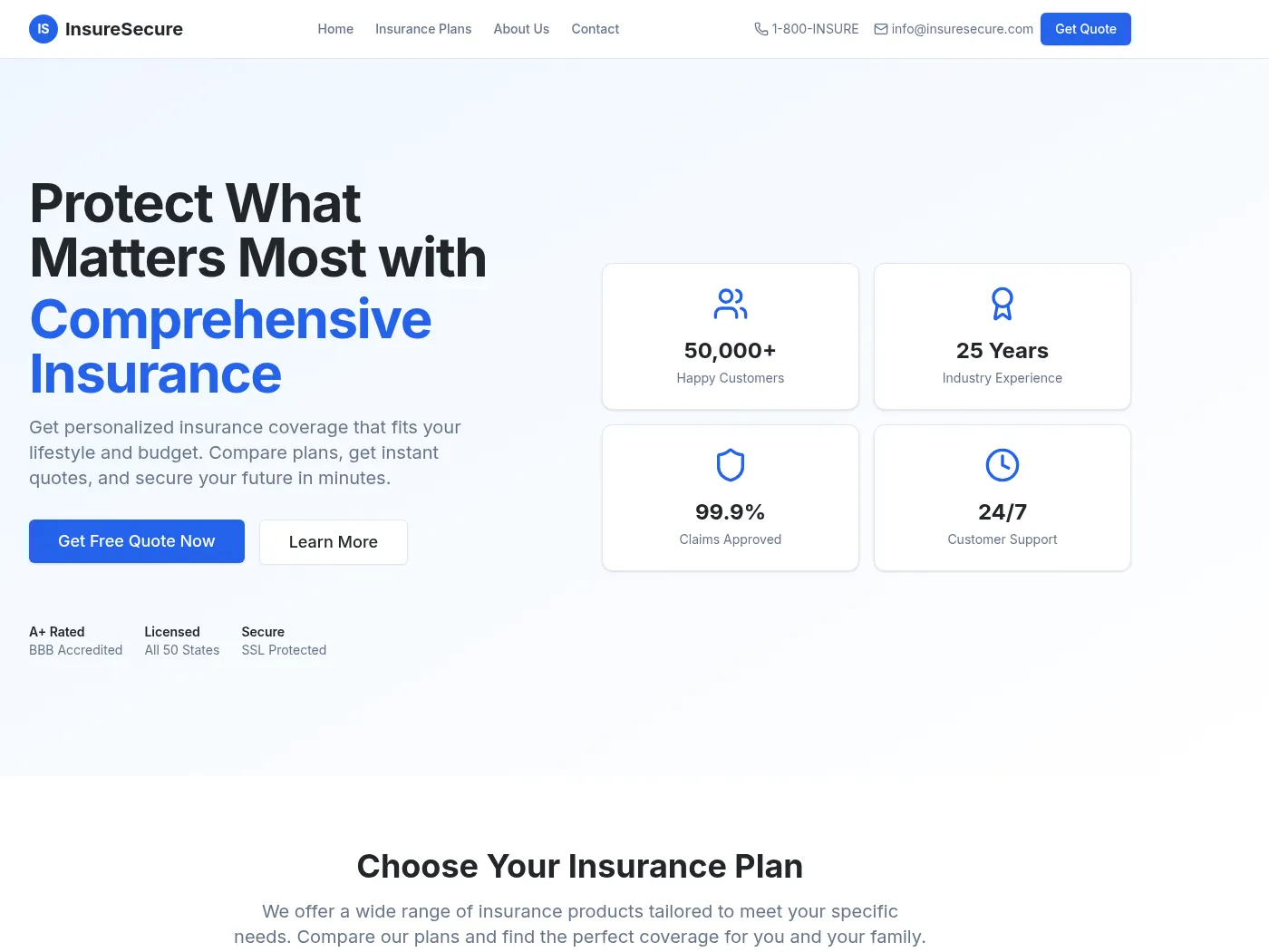 Insurance Agency Website Platform