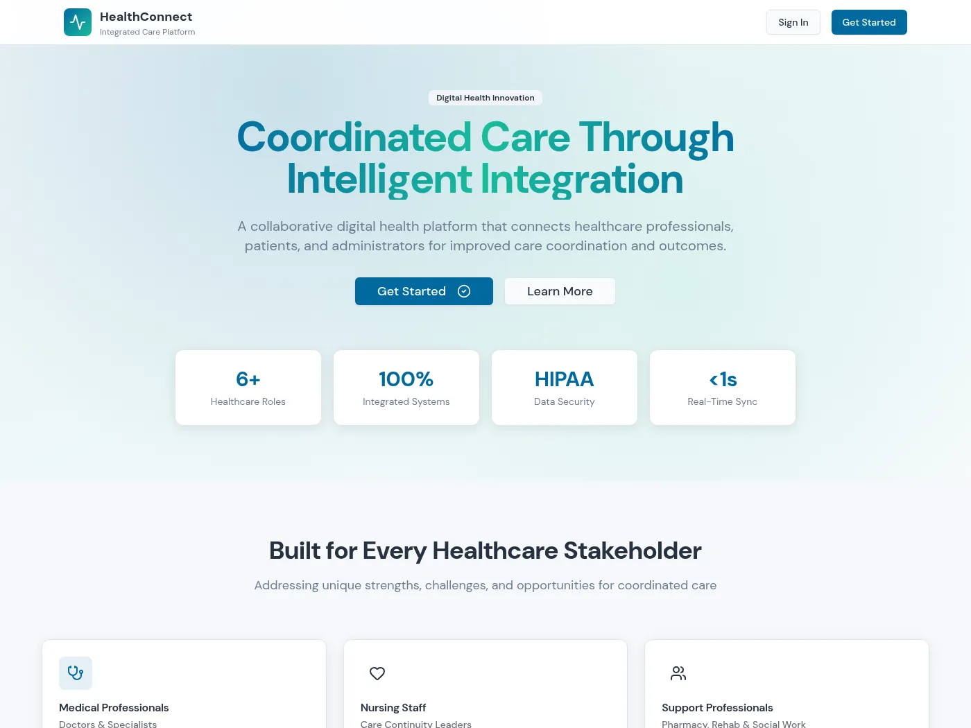 Integrated Digital Health Platform for Coordinated Care
