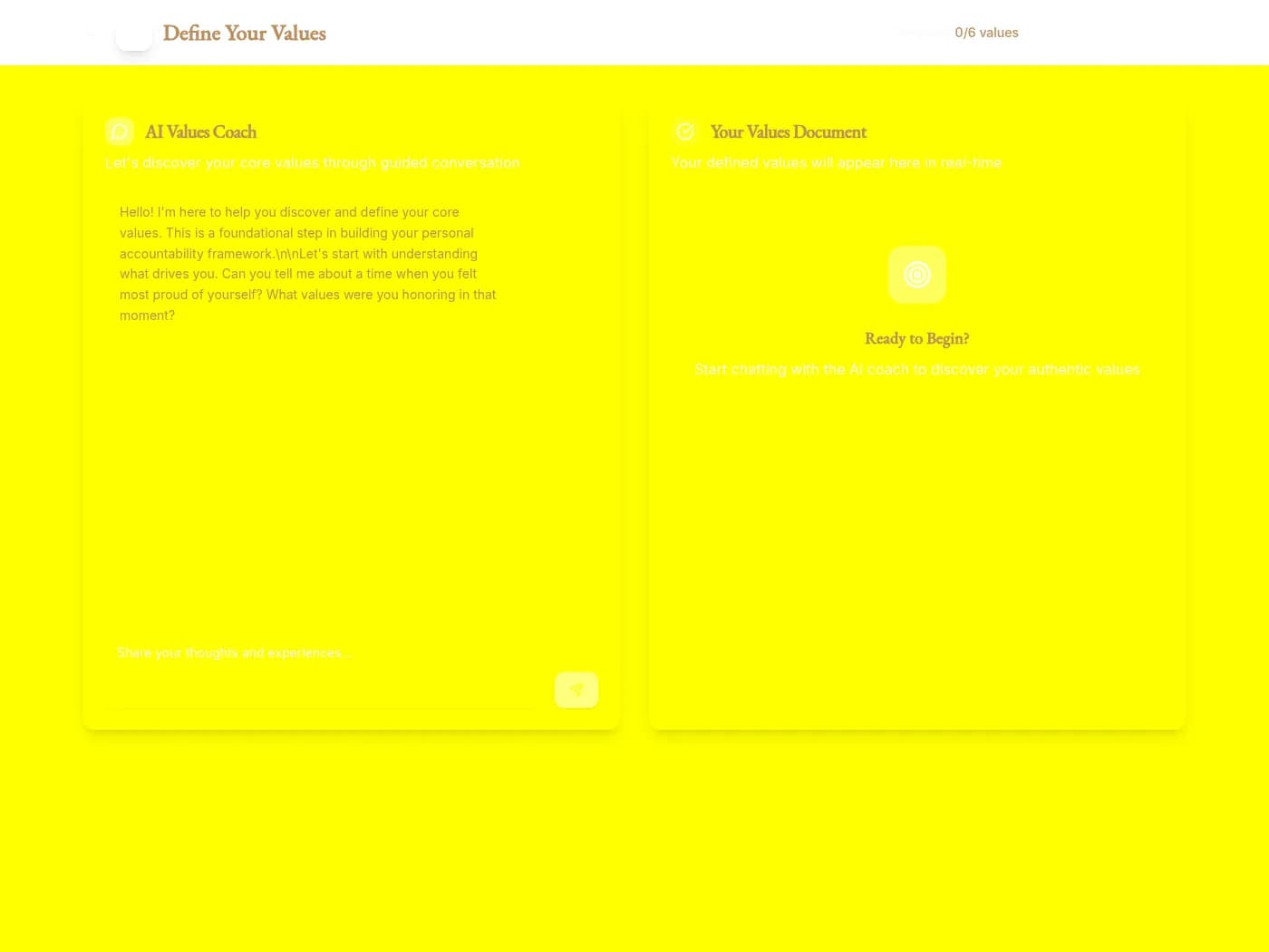 Integrity - Personal Values & Accountability Platform