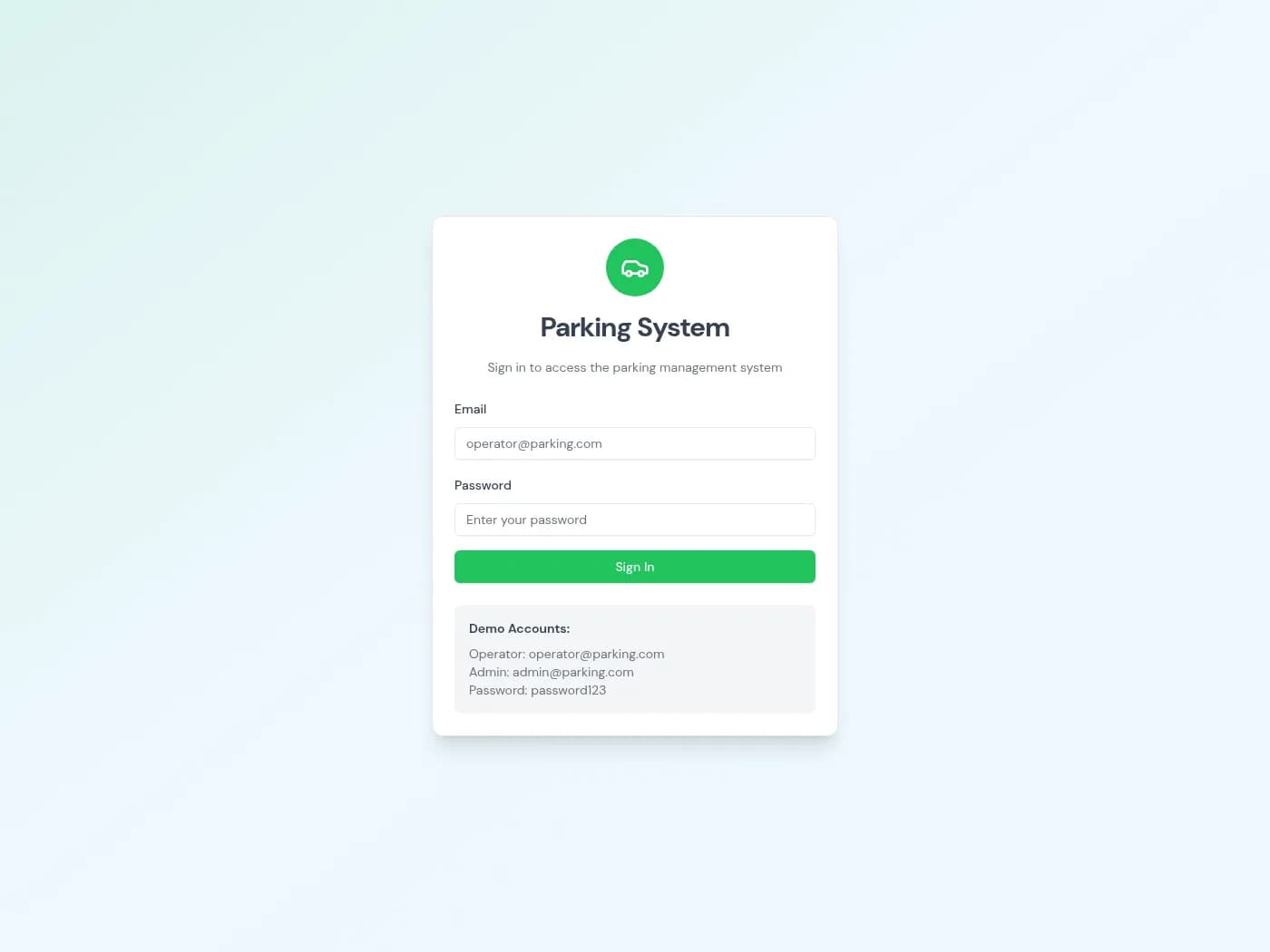Intelligent Guidance Parking System (Web Frontend with Supabase Realtime AI Slot Assignment)