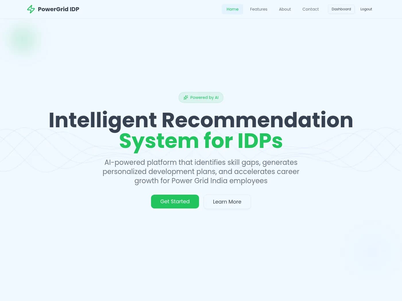 Intelligent Recommendation System for Personalized IDPs (PowerGrid SIH)