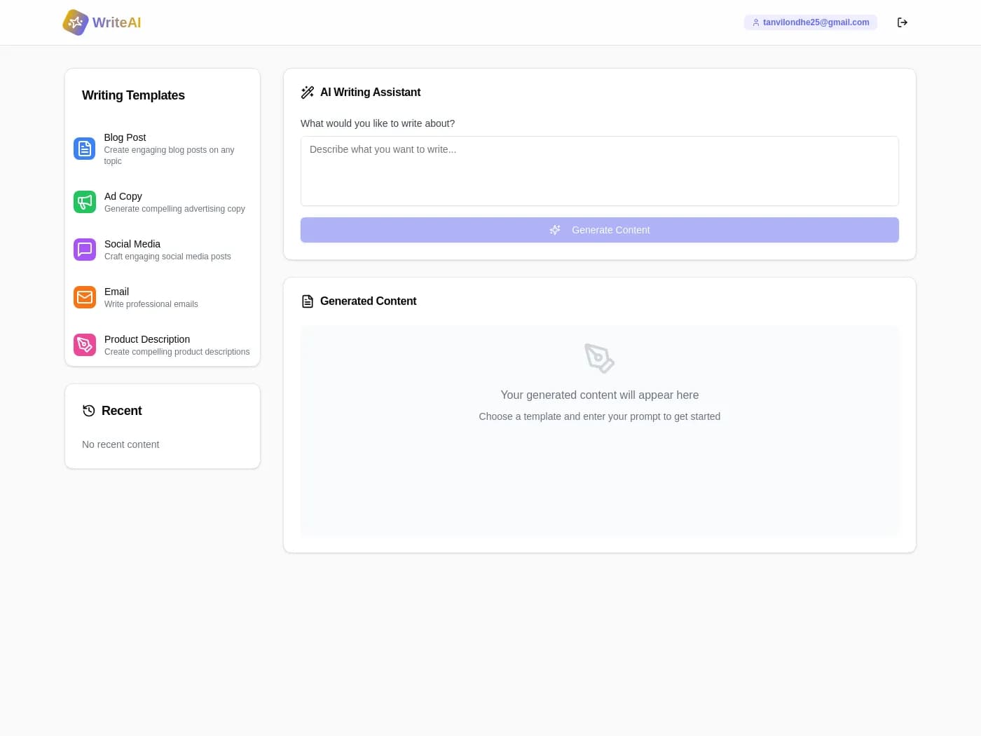 Interactive AI Writing Platform with Engaging Visuals