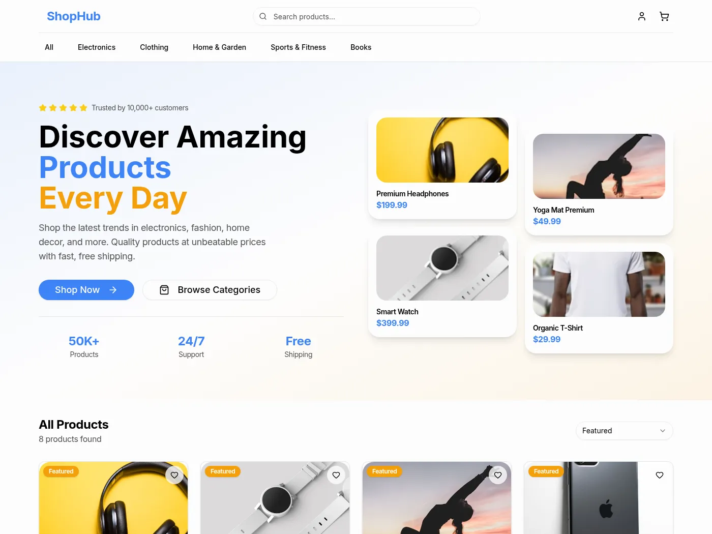 Interactive E-commerce Web Platform