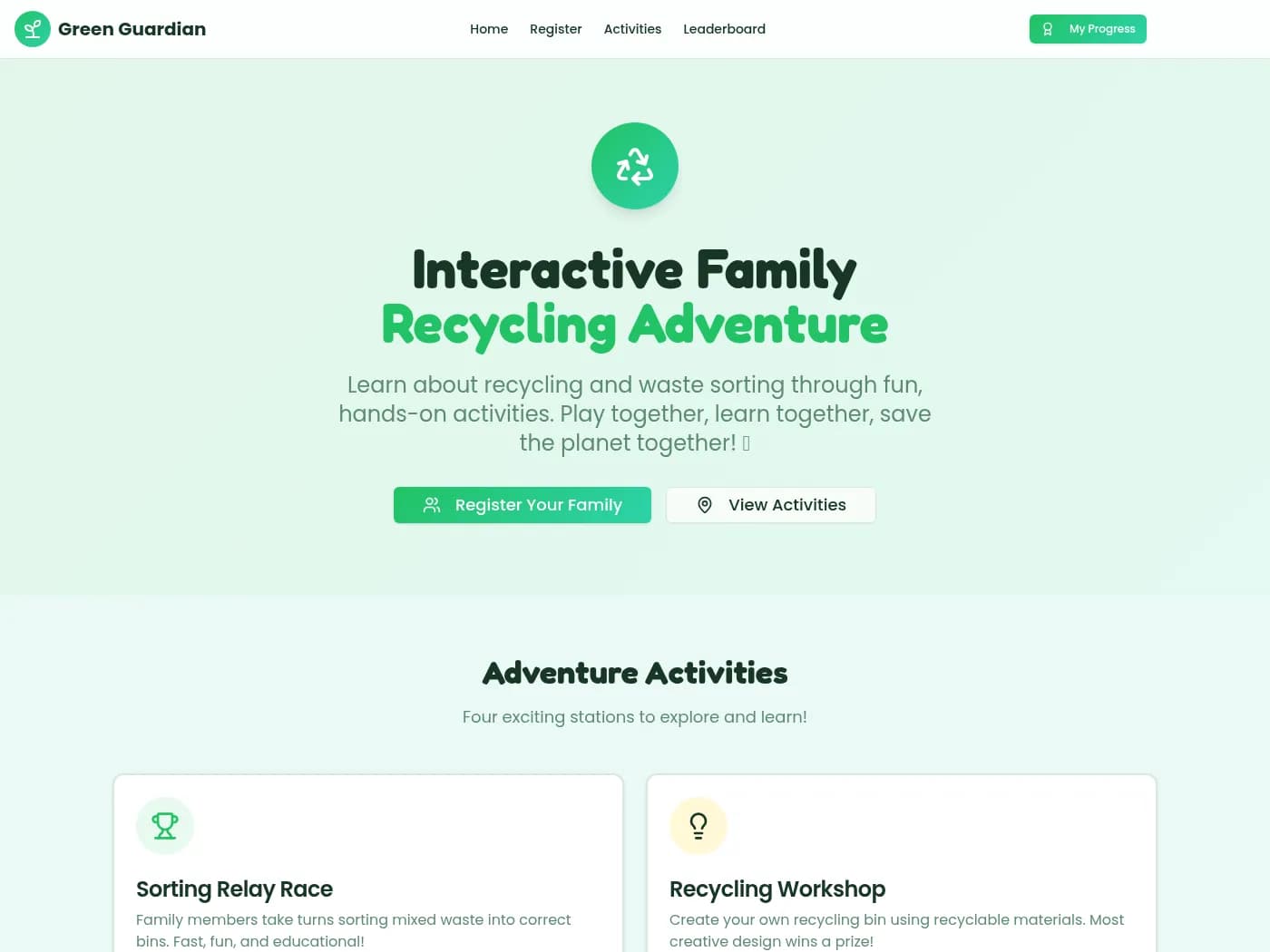 Interactive Family Recycling Adventure - Learn & Play Green Together