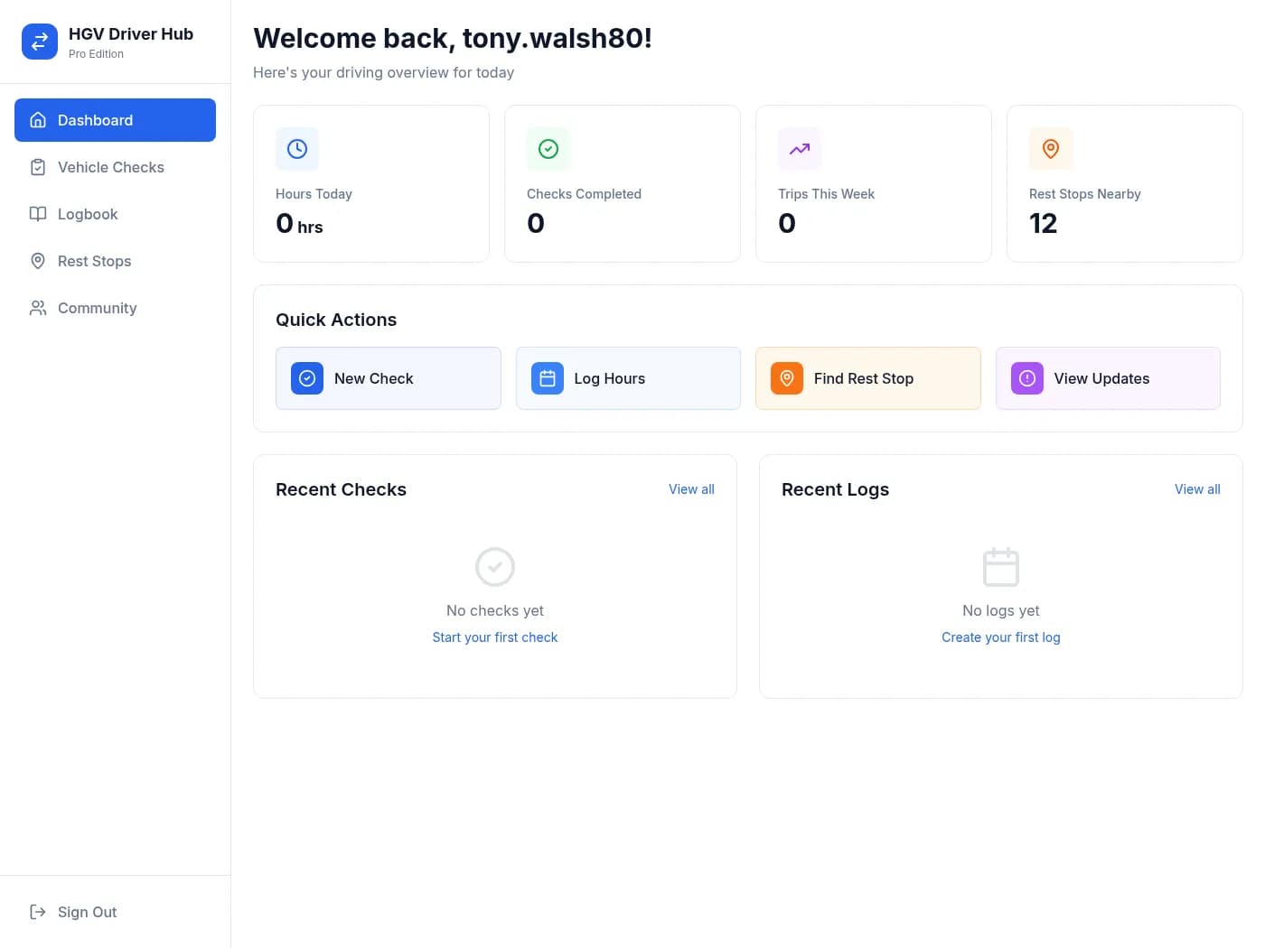 Interactive Platform for HGV Drivers