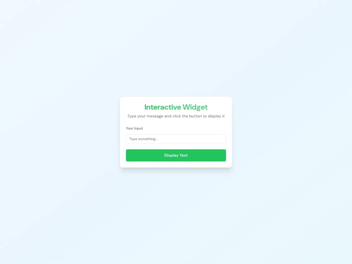 Interactive Input-to-Output Web Widget