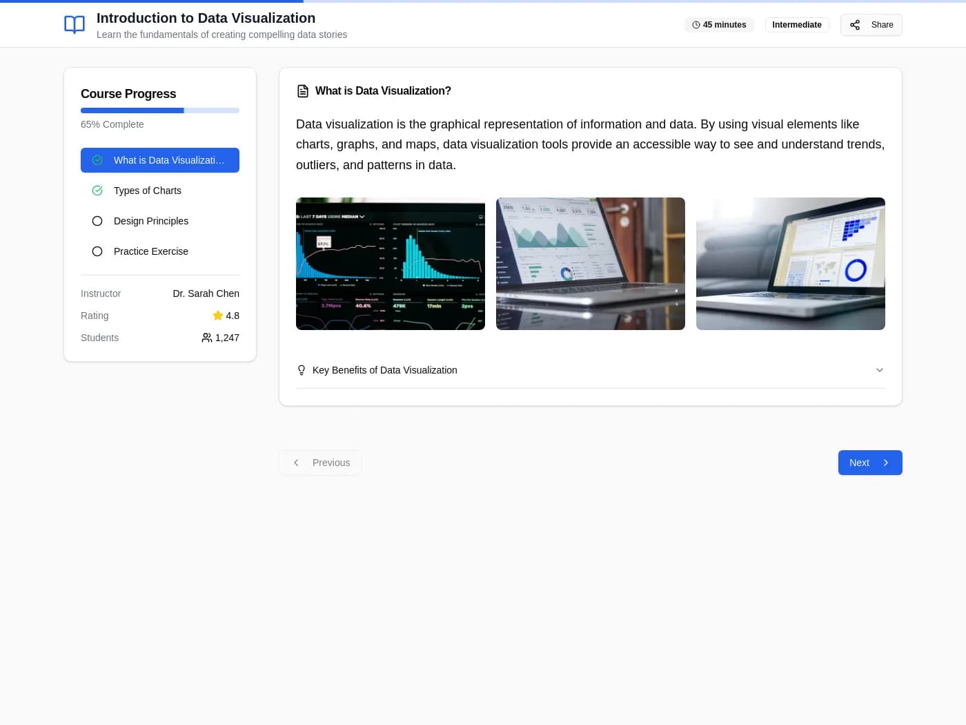 Interactive Lesson Viewer