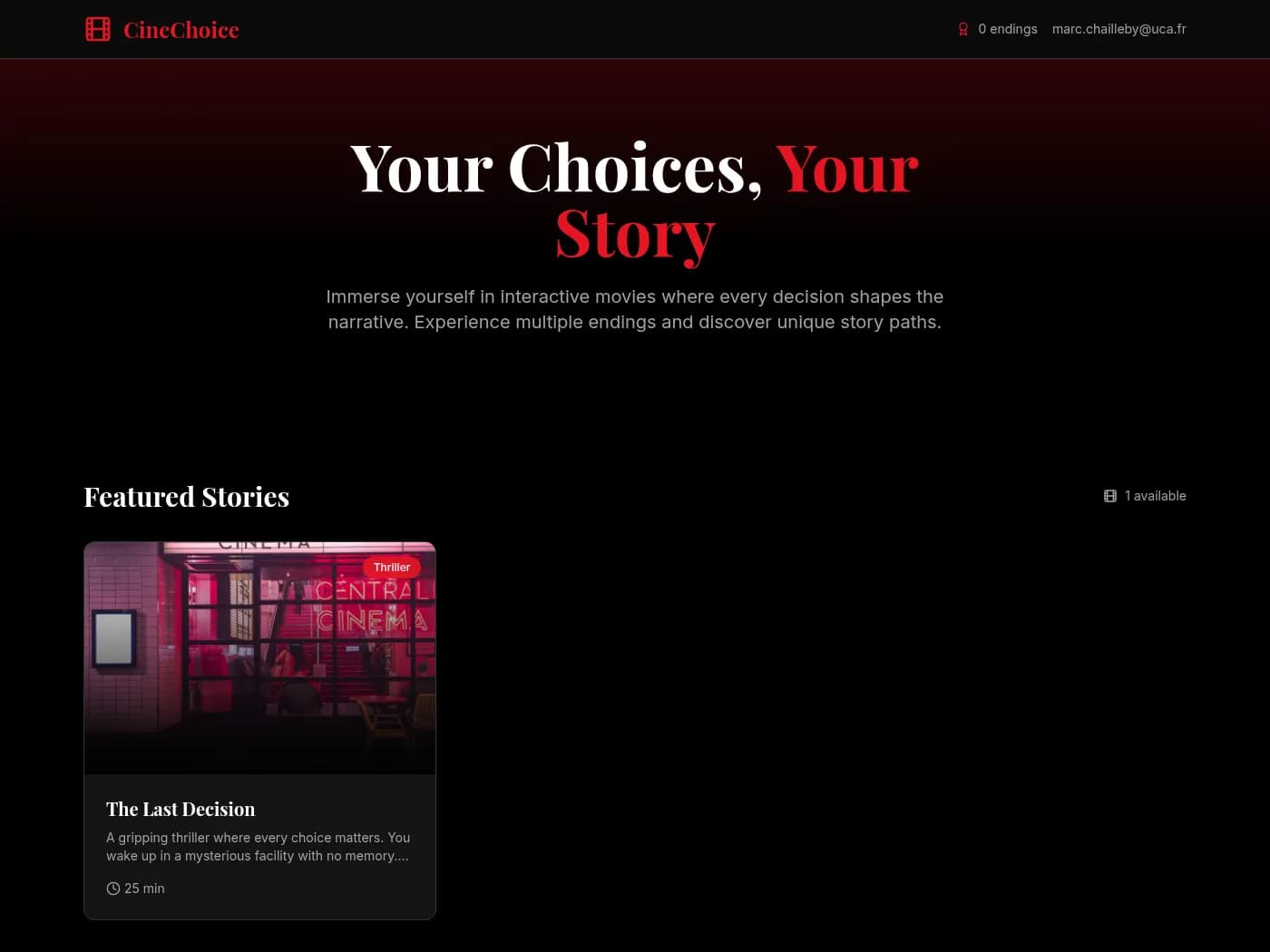 Interactive Movie Experience Platform