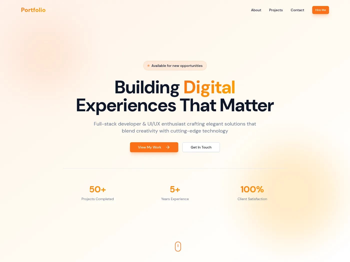 Interactive Personal Portfolio Clone