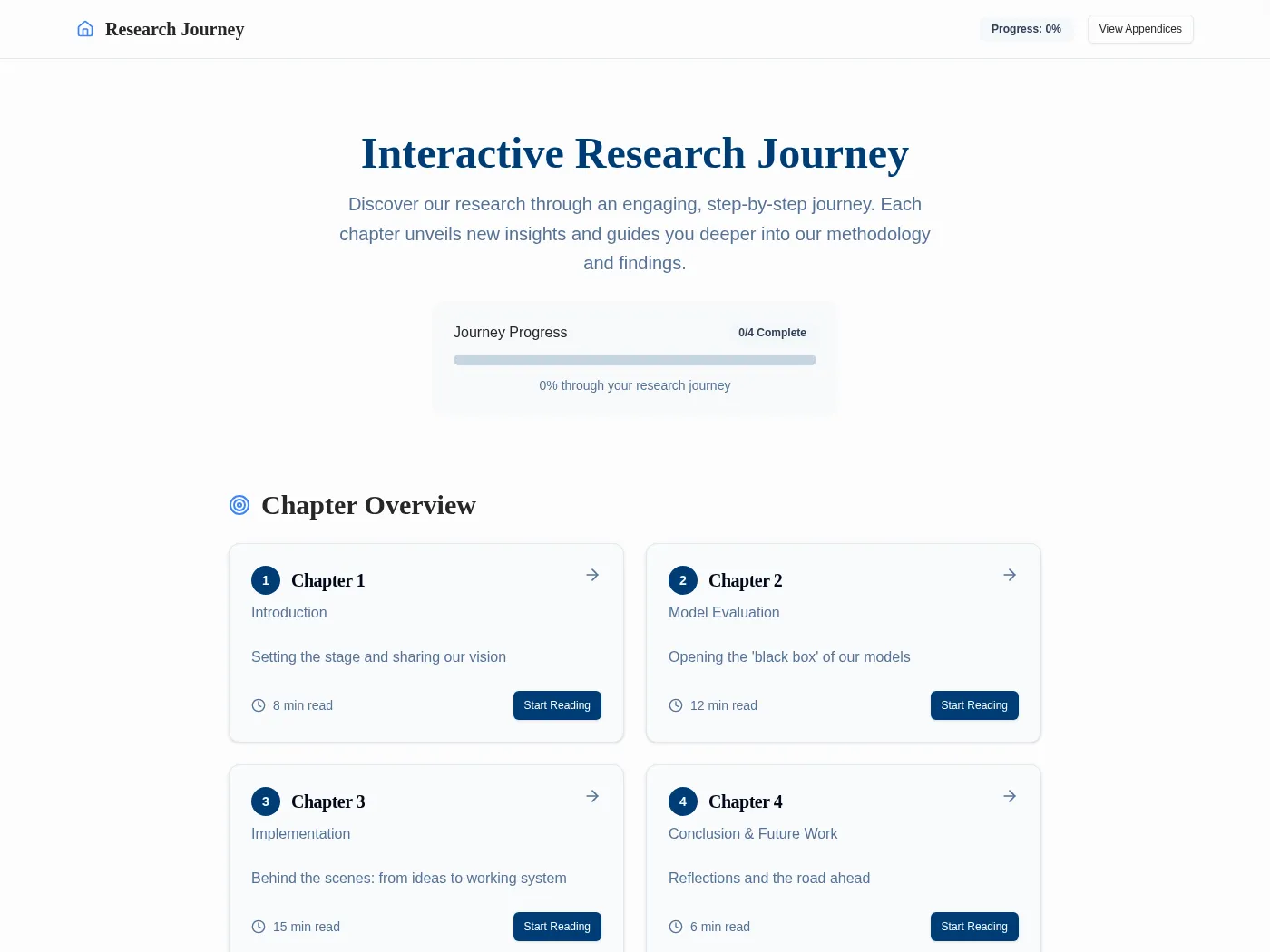 Interactive Report Journey Platform