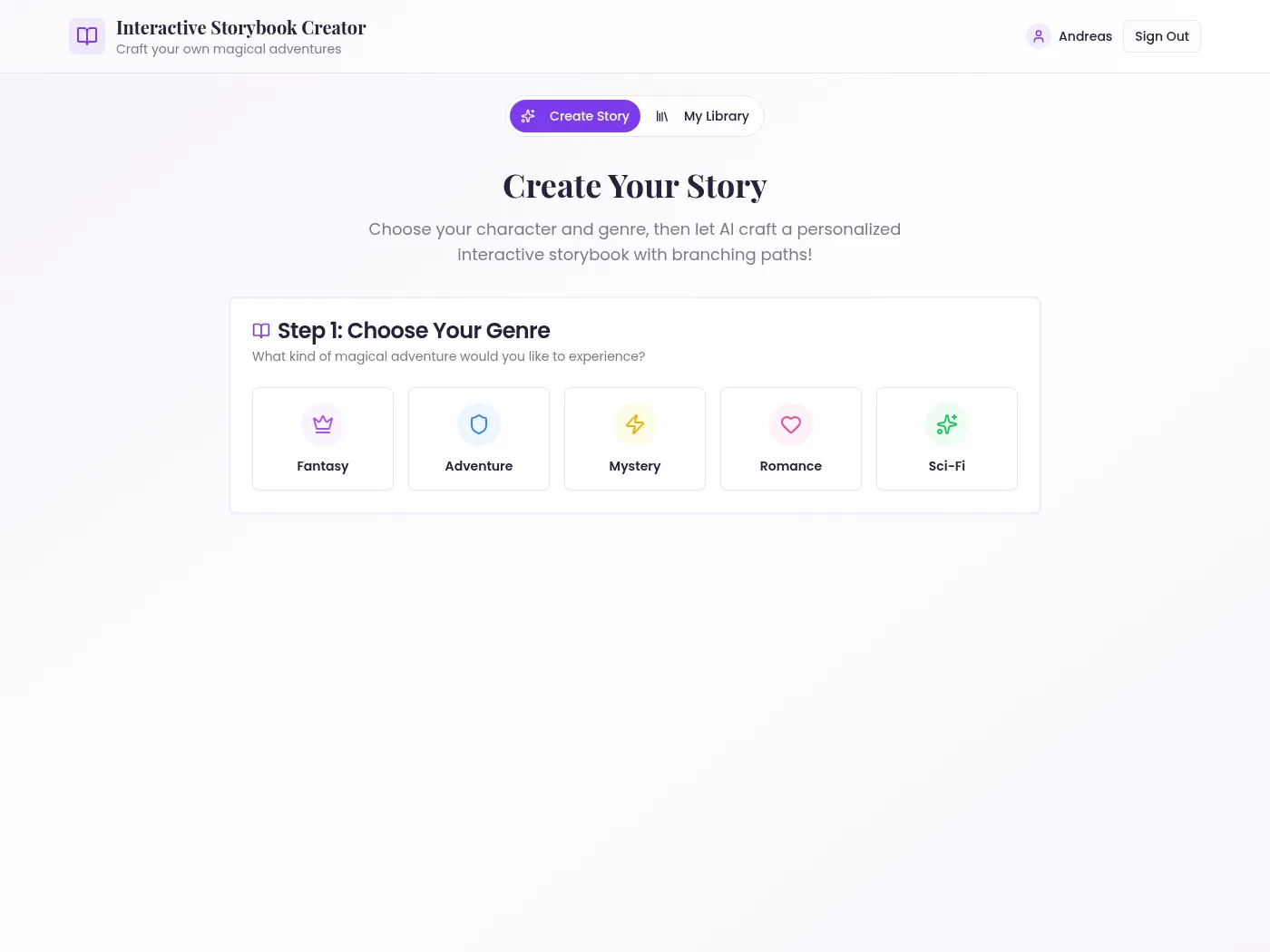 Interactive Storybook Creator