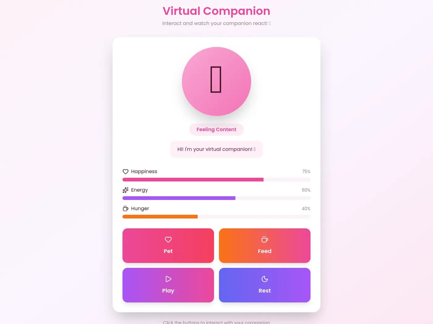 Interactive Virtual Character Simulator