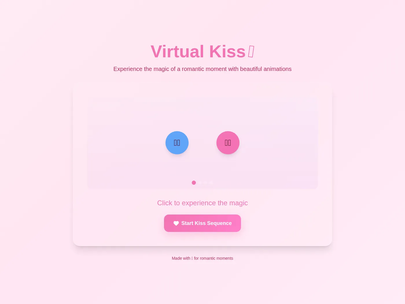 Interactive Virtual Kiss Simulator