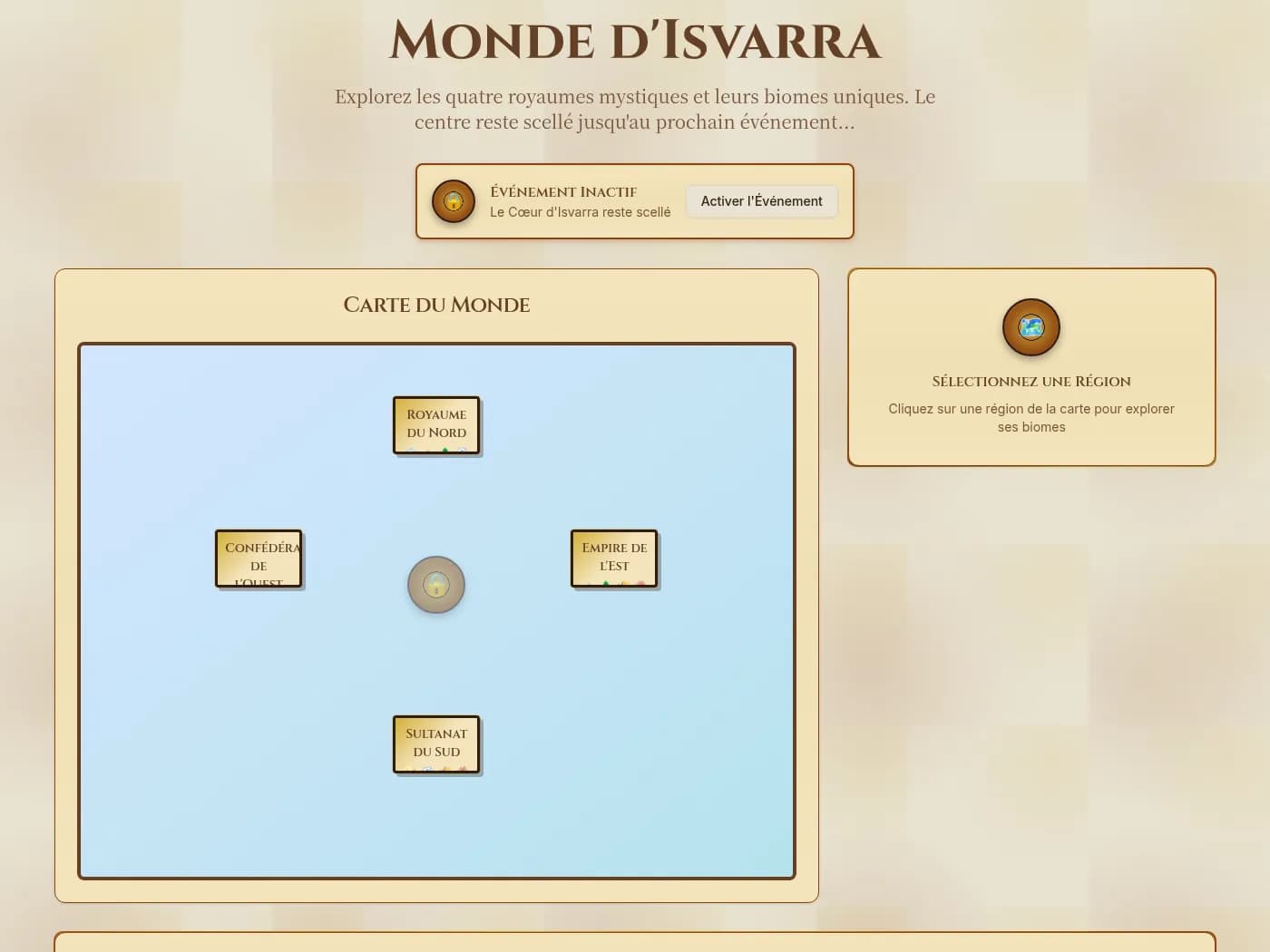 Interactive World Map with Biomes