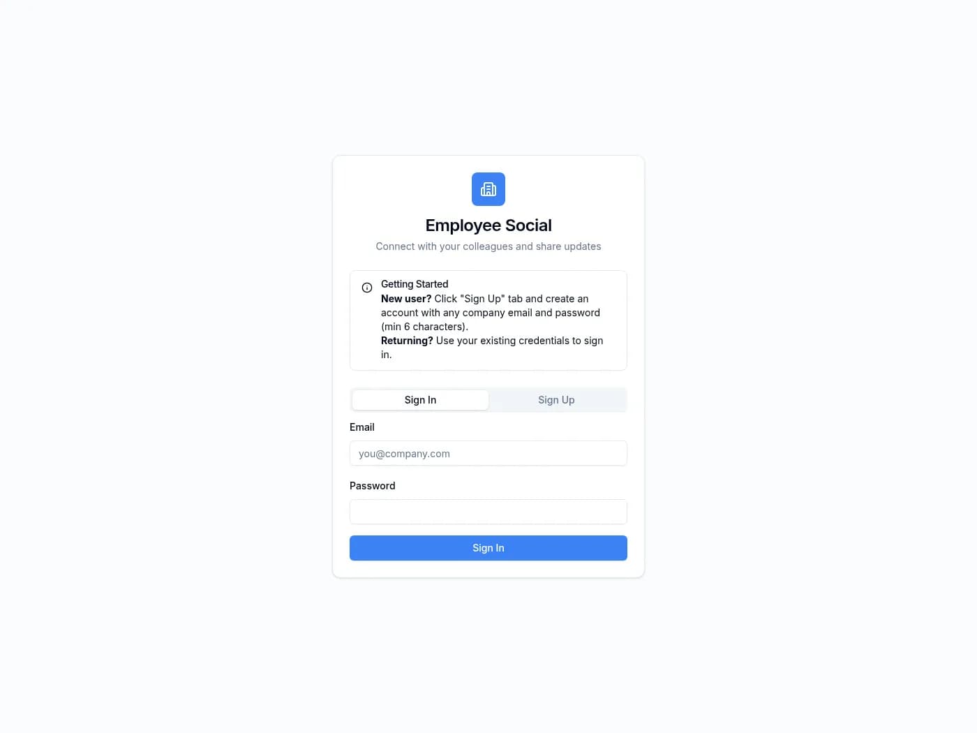 Internal Employee Social Media Platform