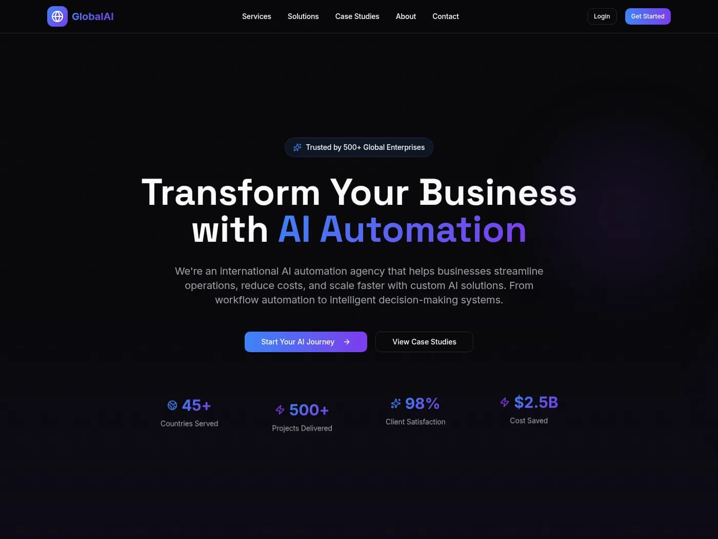 International AI Automation Agency Platform