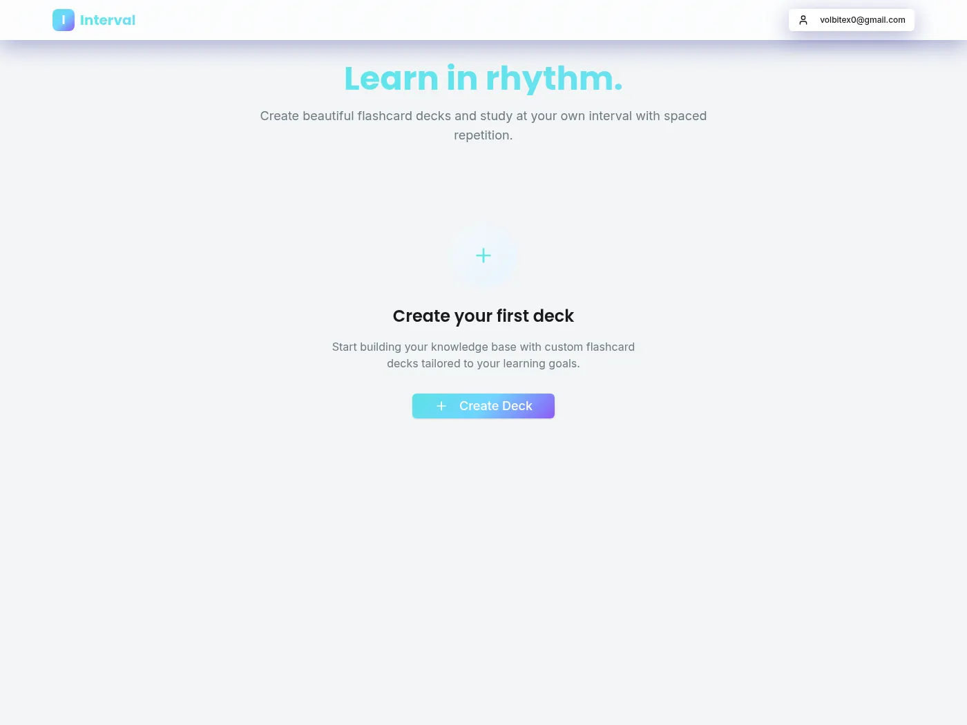 Interval – Liquid Glass Flashcard Study Tool with Spaced Repetition