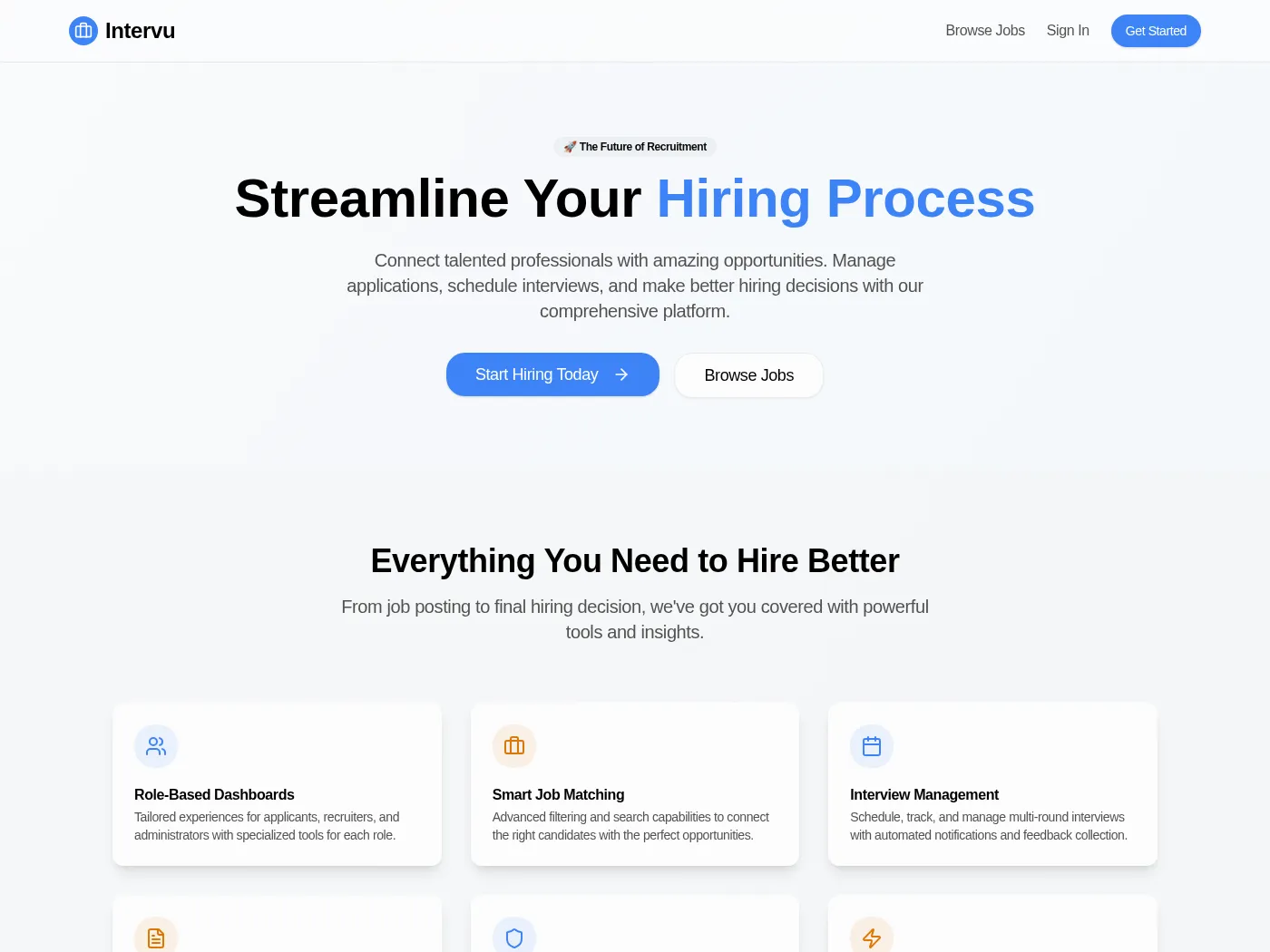 Intervu: Full-Stack Job Recruitment & Interview Management Platform
