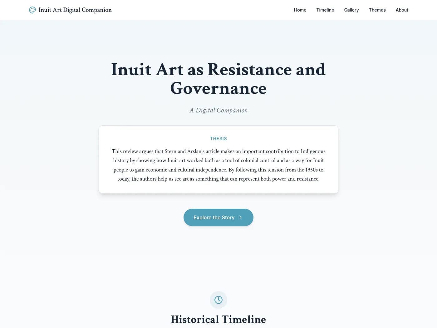 Inuit Art as Resistance and Governance: A Digital Companion