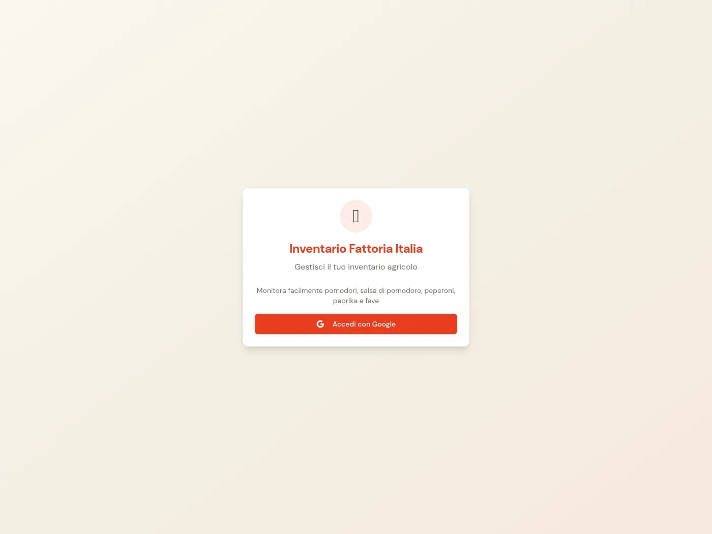 Inventario Fattoria Italia