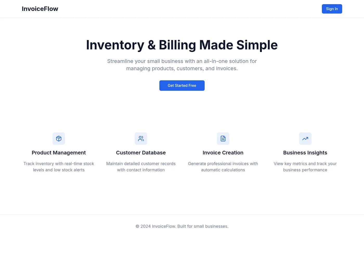 Inventory and Billing Manager for Small Businesses