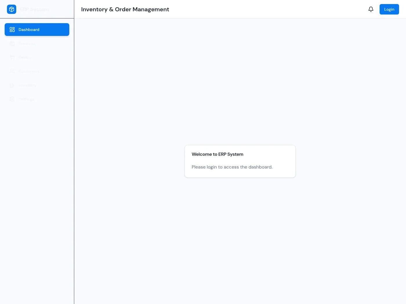 Inventory and Order Management ERP
