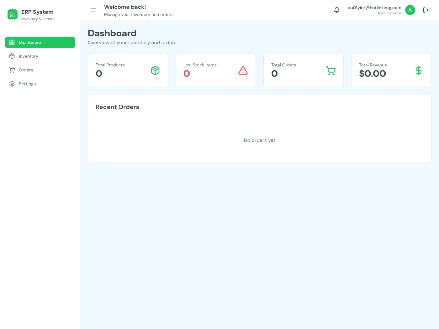 Inventory & Order Management ERP Platform