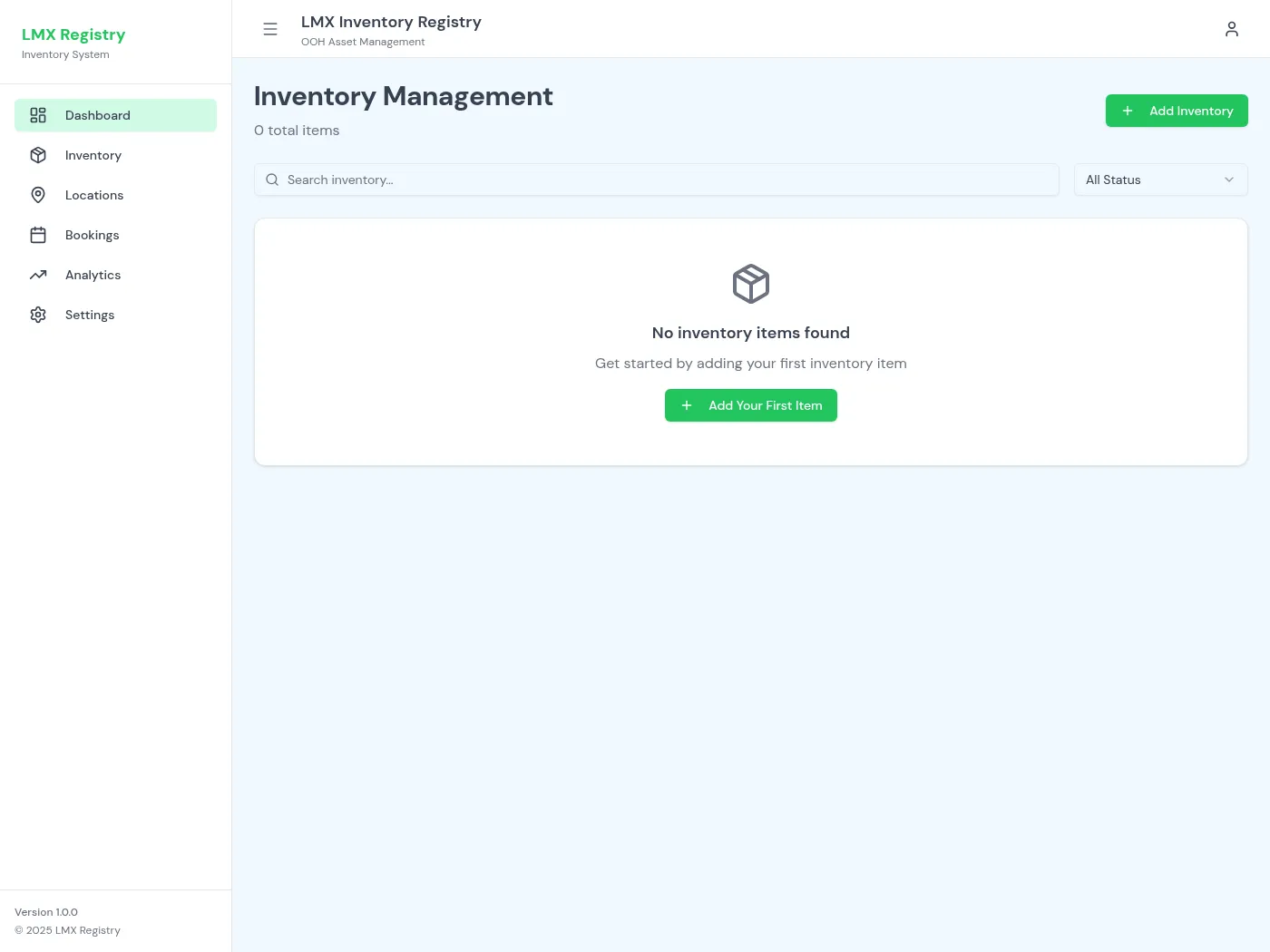 LMX Inventory Registry for Streamlined Asset Tracking