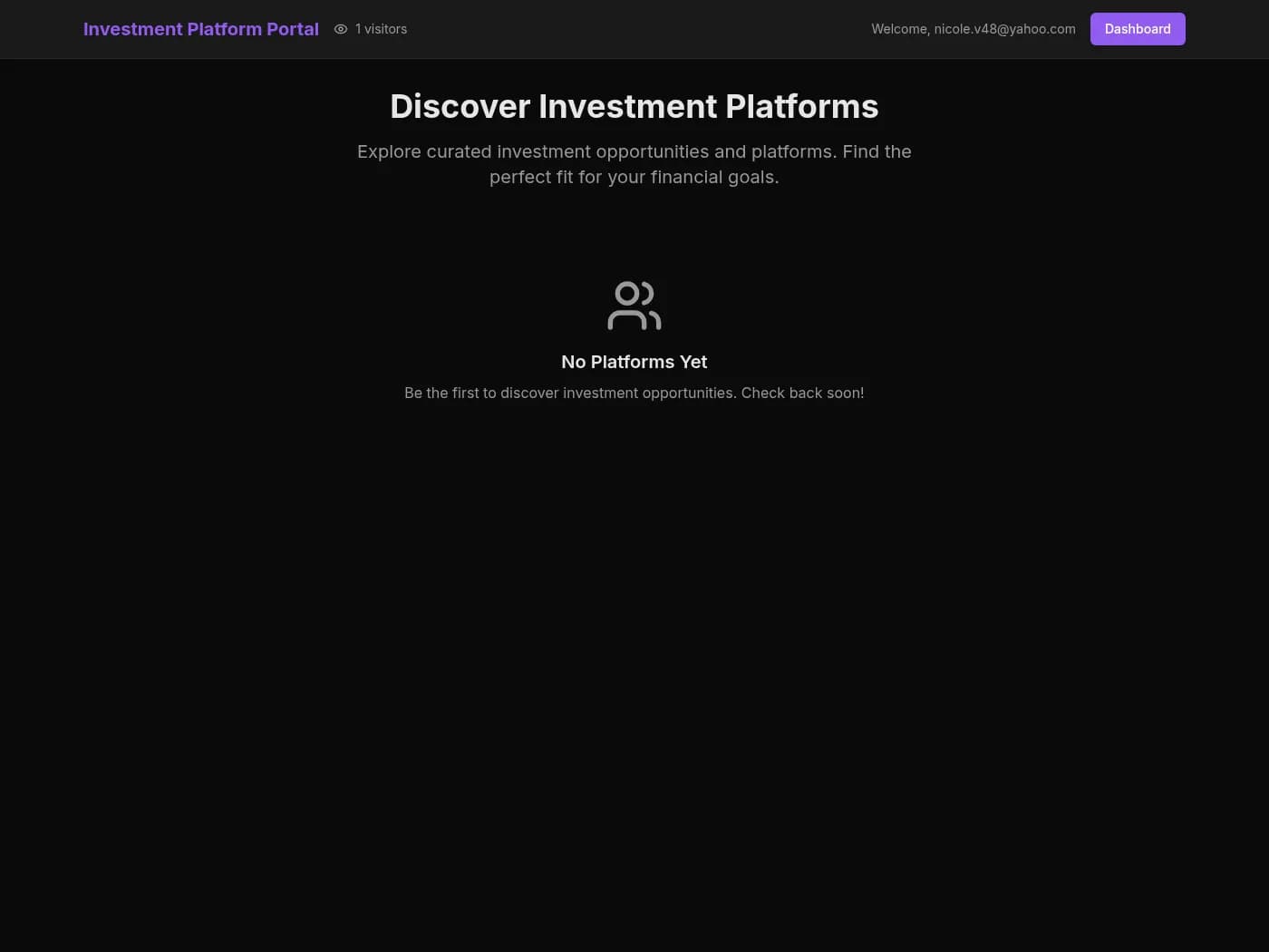 Investment Platform Ads Portal
