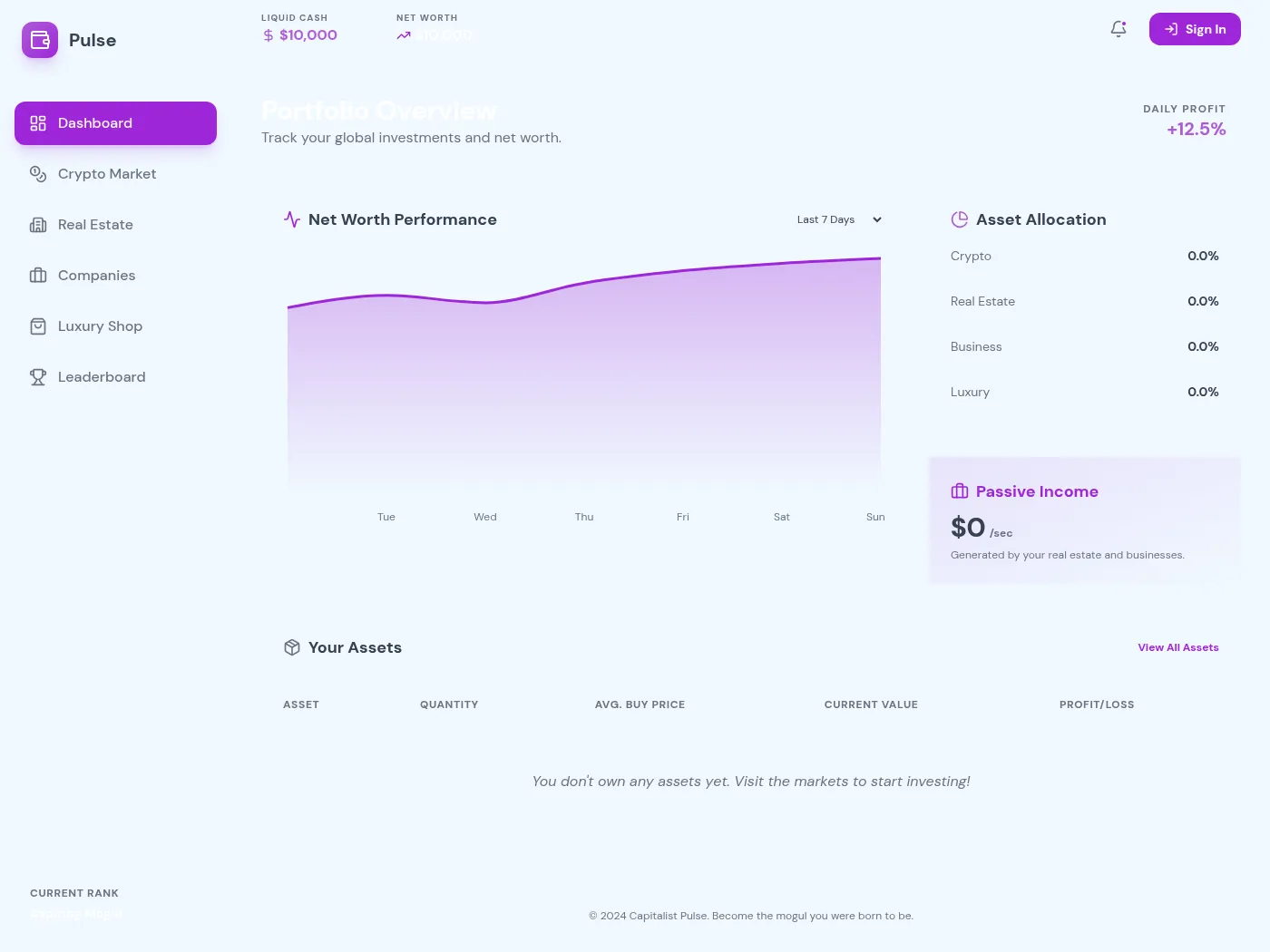 Virtual Investment Tycoon