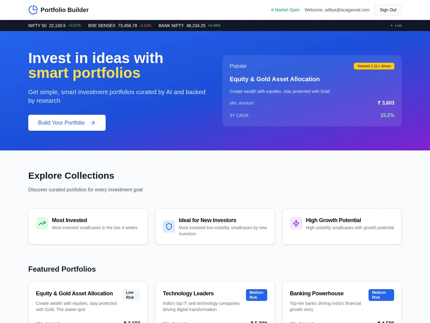 Investor Portfolio Builder & Risk Profiler