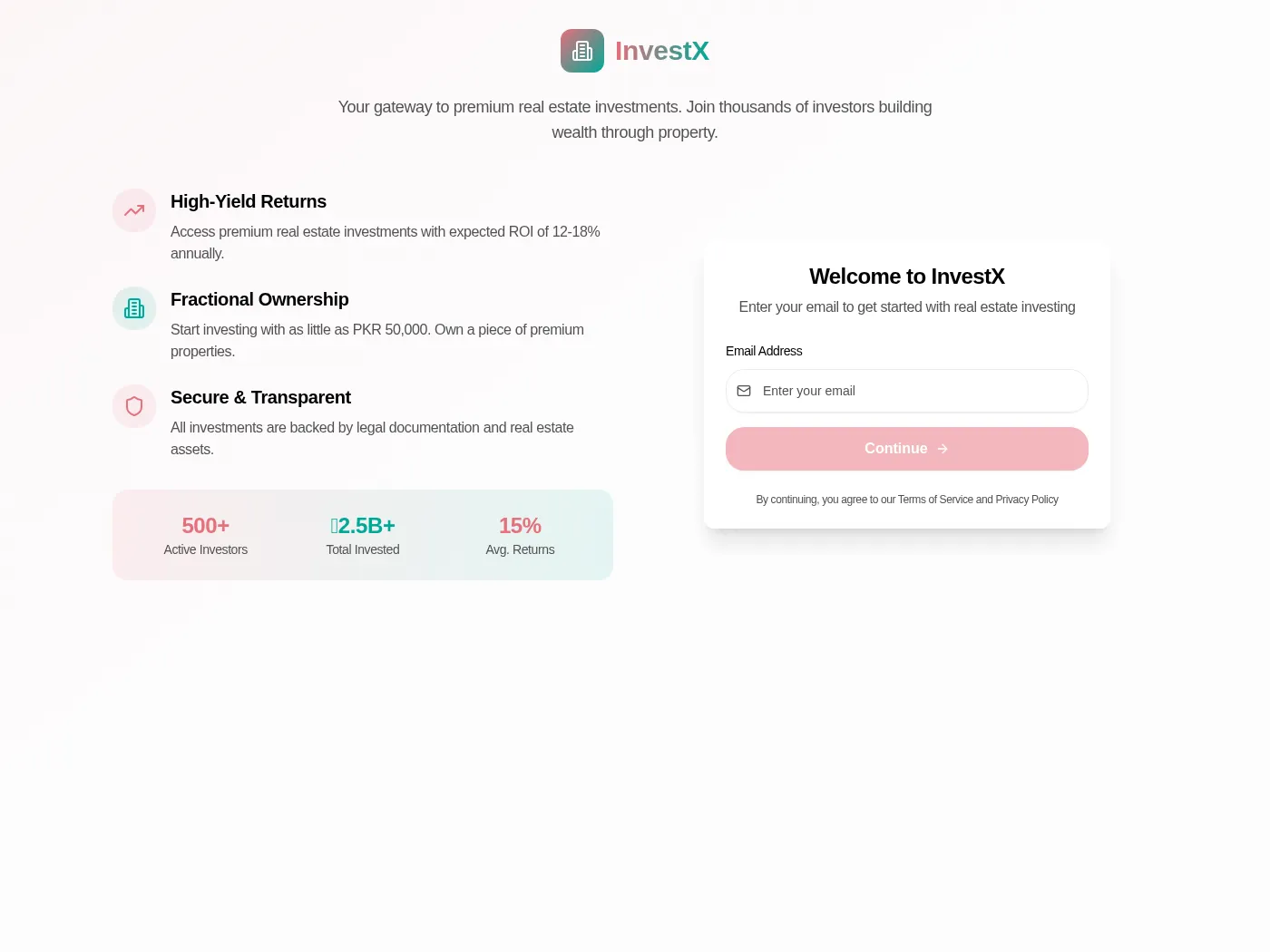InvestX: Real Estate Investment Module for EstateX
