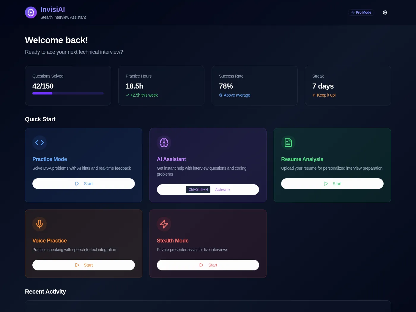 InvisiAI: Stealth AI Interview Assistant Platform